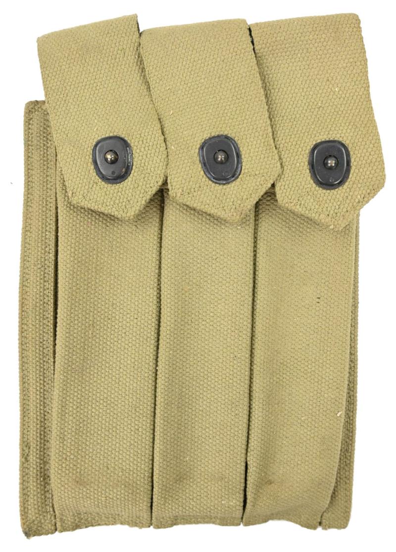 WorldWarCollectibles USMC WW2 Thompson 3 Cell Magazine Pouch WorldWarCollectibles USMC WW2 Thompson 3 Cell Magazine Pouch
