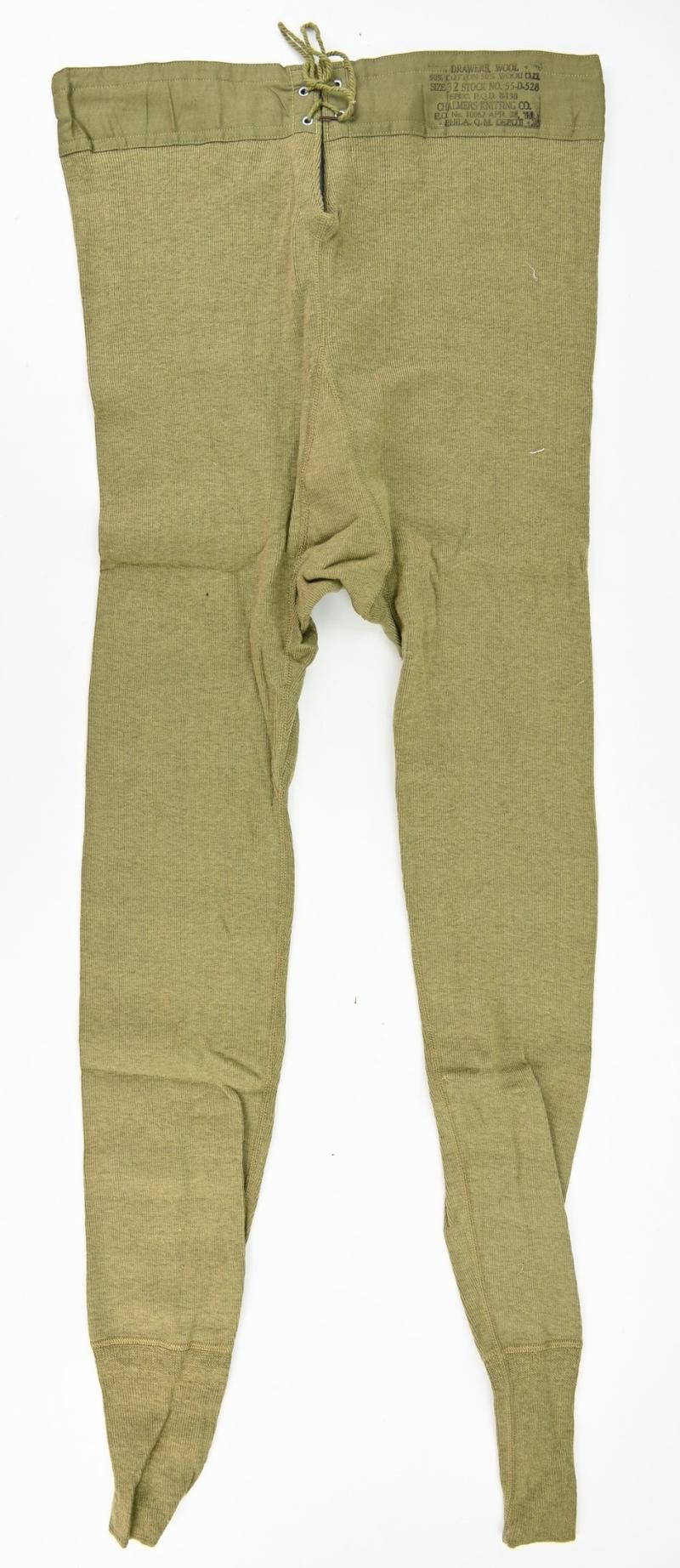 WorldWarCollectibles US WW2 Wool Drawers 1944